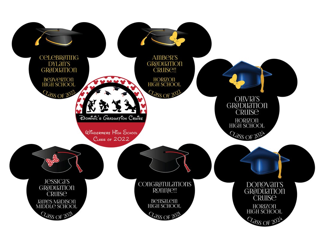 Disney Mickey Minnie Goofy Donald Pluto Graduation Cap Graduation Hat ...