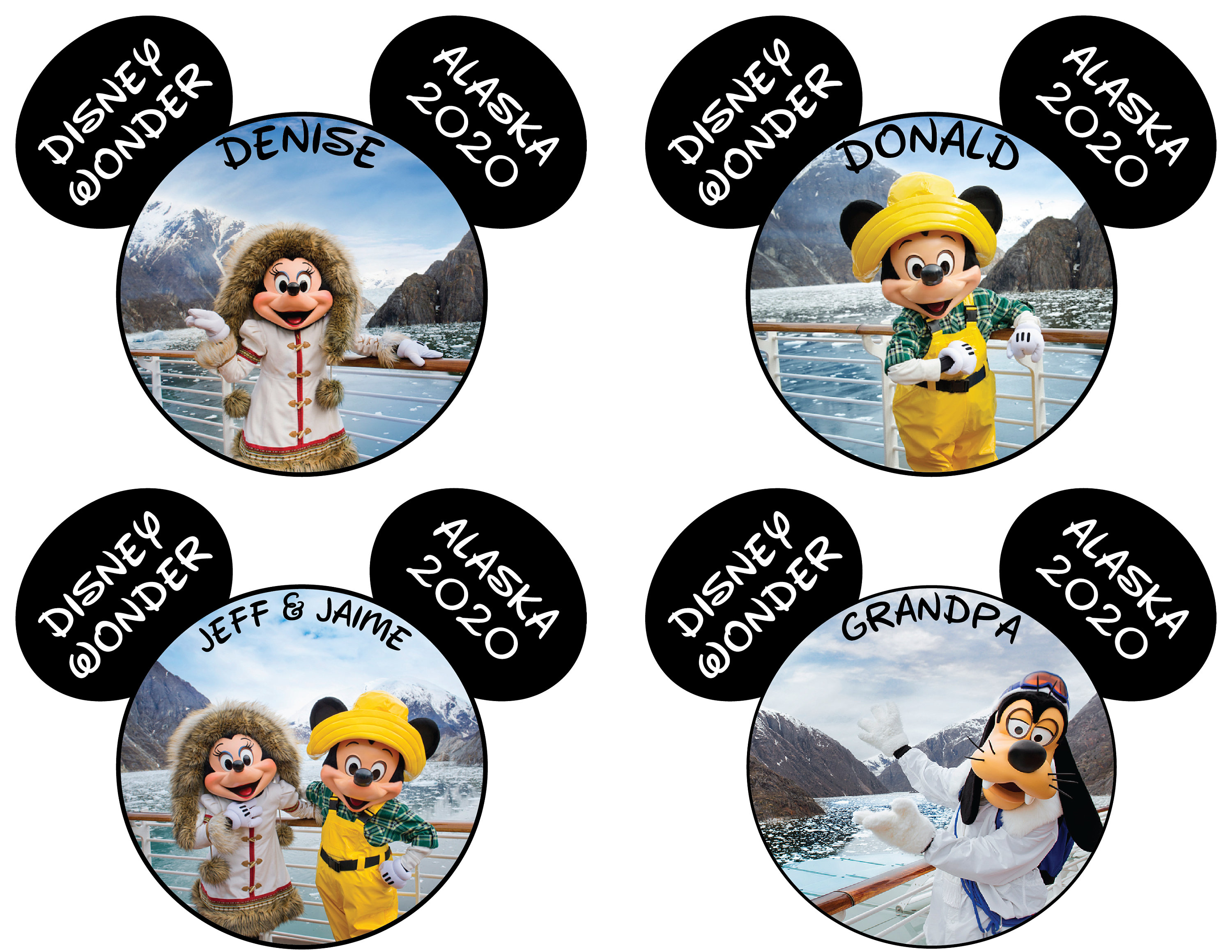 Alaska Cruise Mickey Minnie Goofy Donald Personalized Disney | Etsy