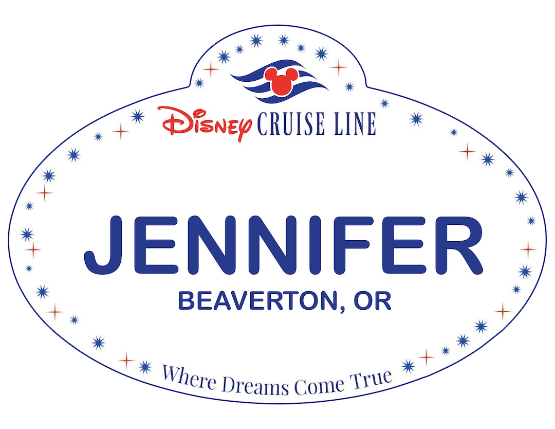 Disney Cruise Line Name Tag Personalized Disney Cruise Door - Etsy