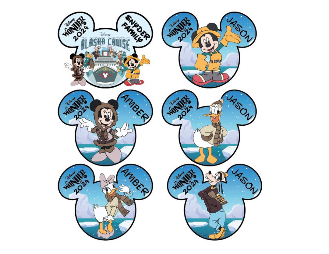 NEW Alaska Cruise Mickey Minnie Goofy Donald Personalized Disney Cruise ...