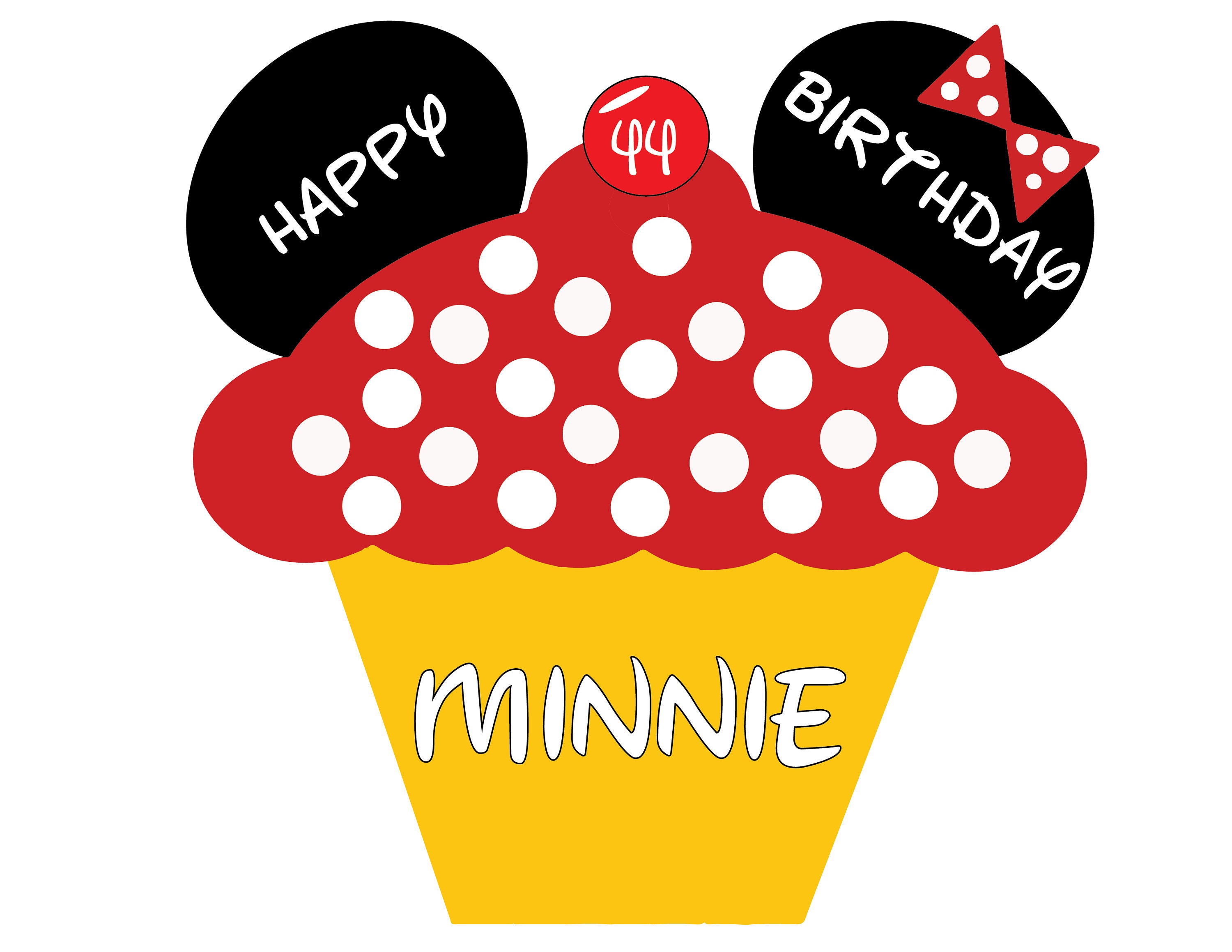 Mickey Cupcake Birthday Celebration Disney Cruise Personalized | Etsy