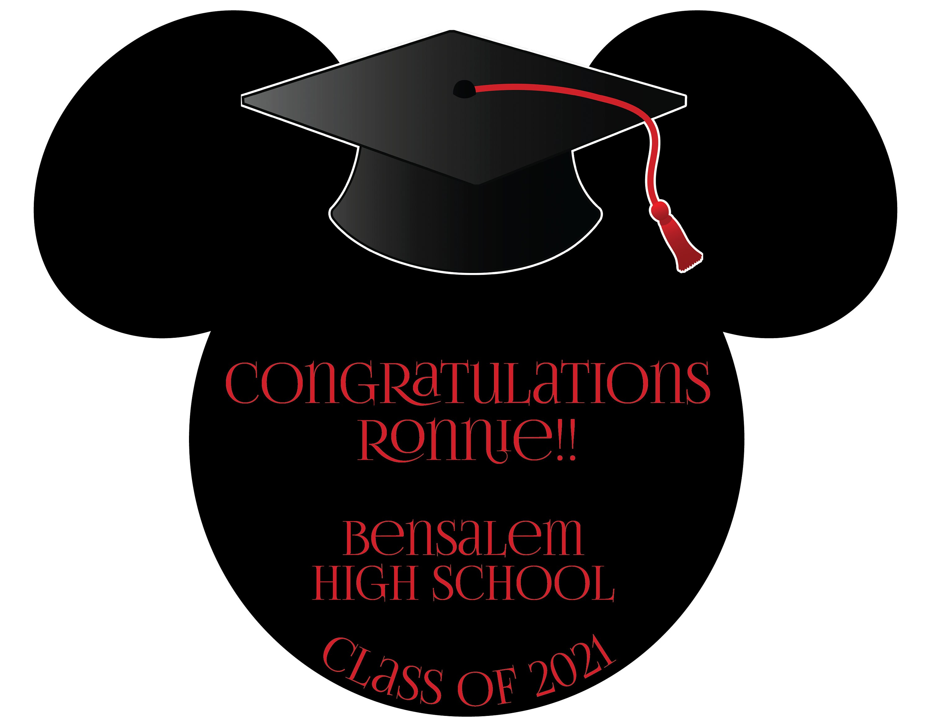 Disney Mickey Minnie Goofy Donald Pluto Graduation Cap - Etsy