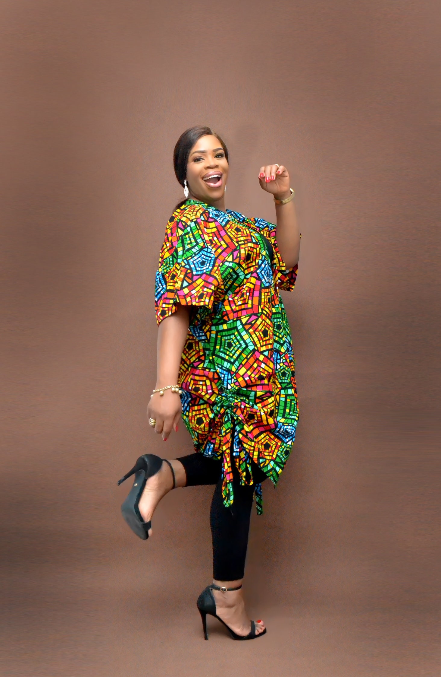 Nkoyo African Print Boubou-mono/ Ankara Kimono/ Ankara Boubou/ - Etsy