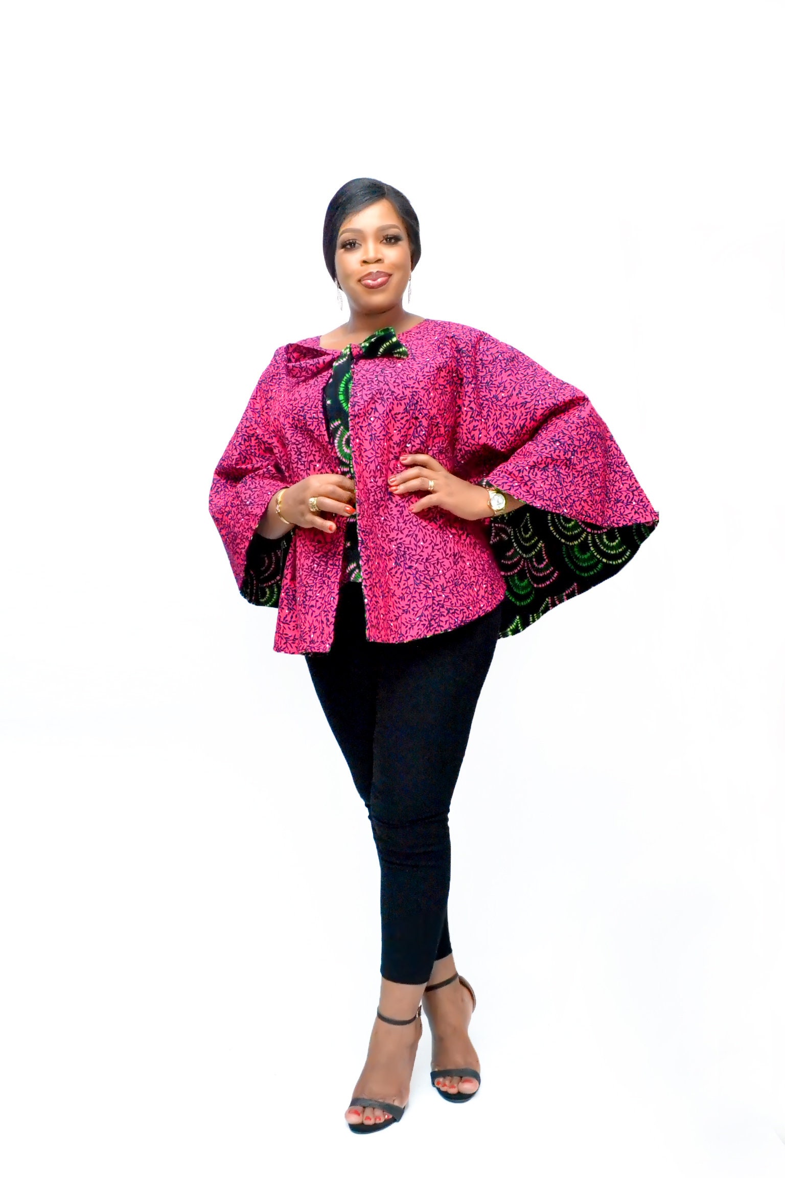 Reversible Cape Top/ African Print Poncho/ Summer Fashion/ Floral ...