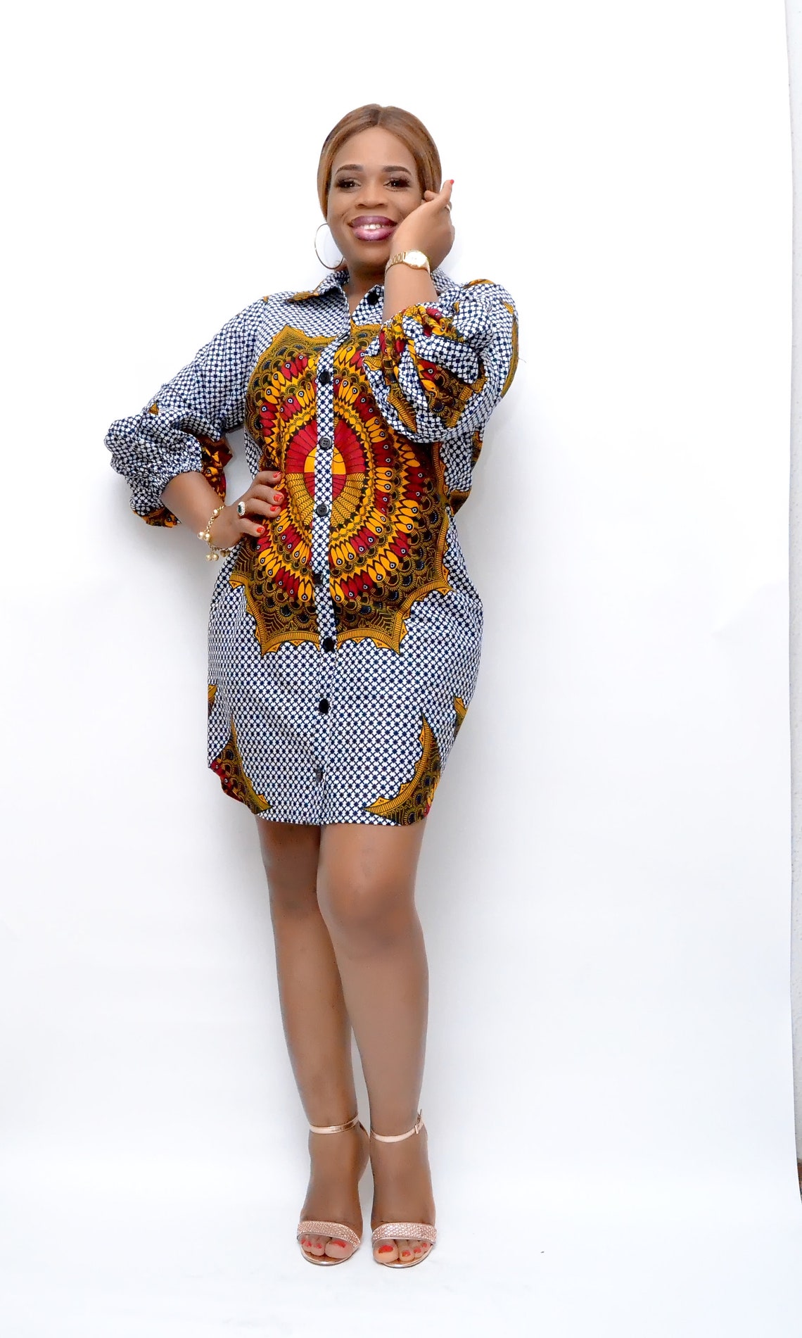 Amaka Shirt Dress/ African Fashion Art/ African Print Shirt - Etsy