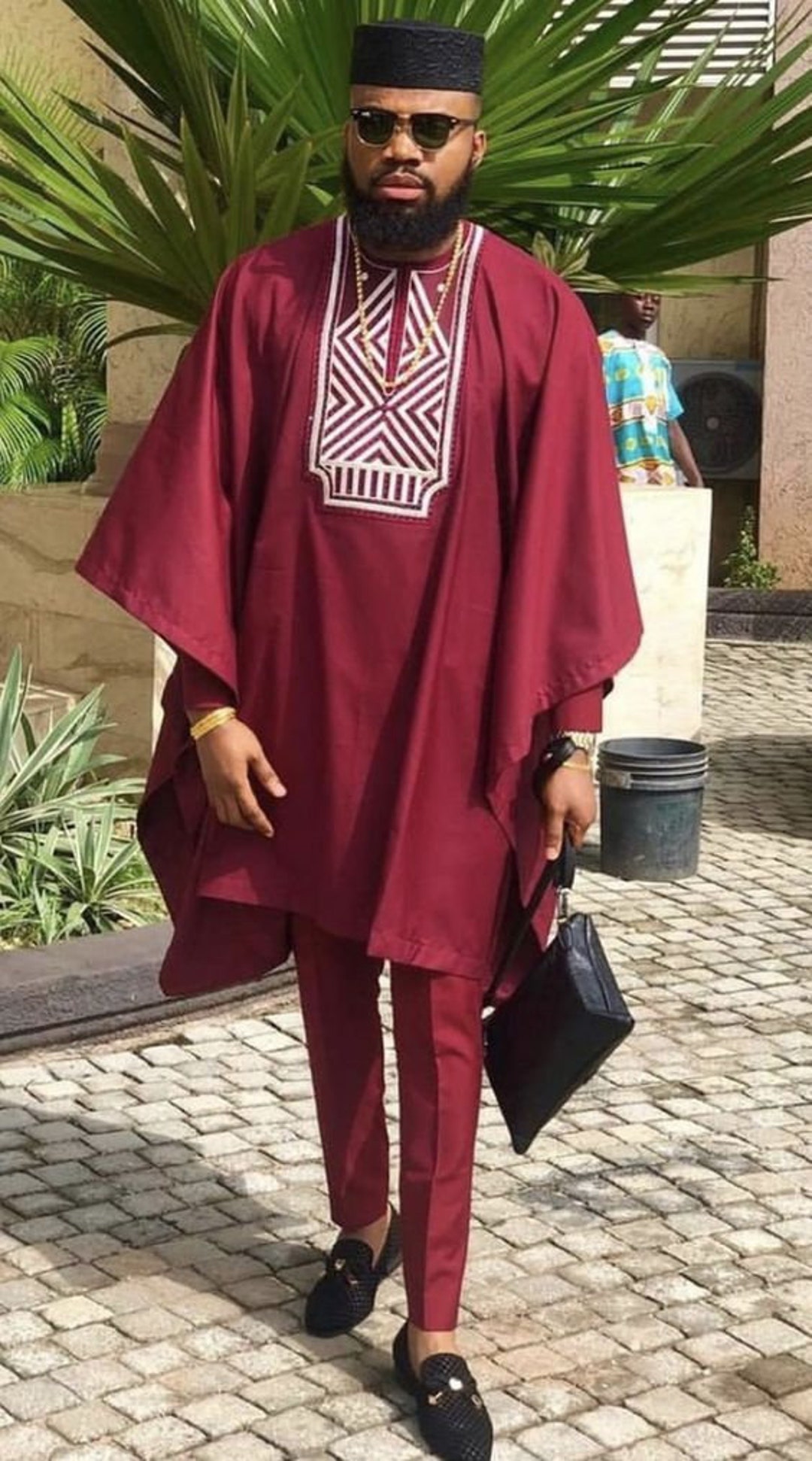 African Men's Wear/ African Native Attire/ Men's Two-piece Dashiki/ Men ...