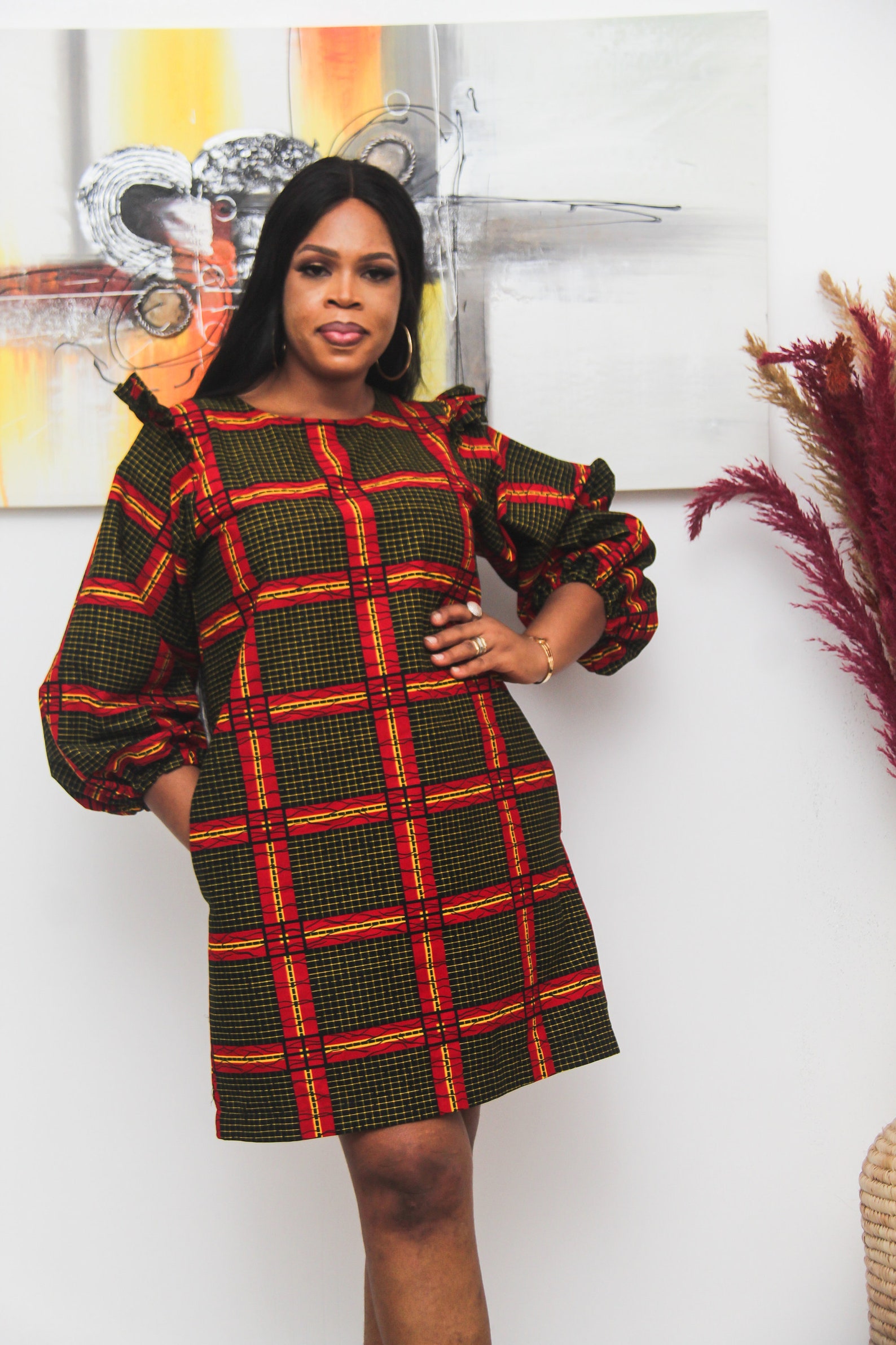 Abena African Print Shift Dress/ Ankara Dress/ African Women - Etsy