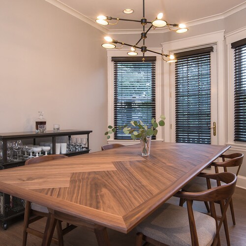 Herringbone Walnut Dining Table - Etsy