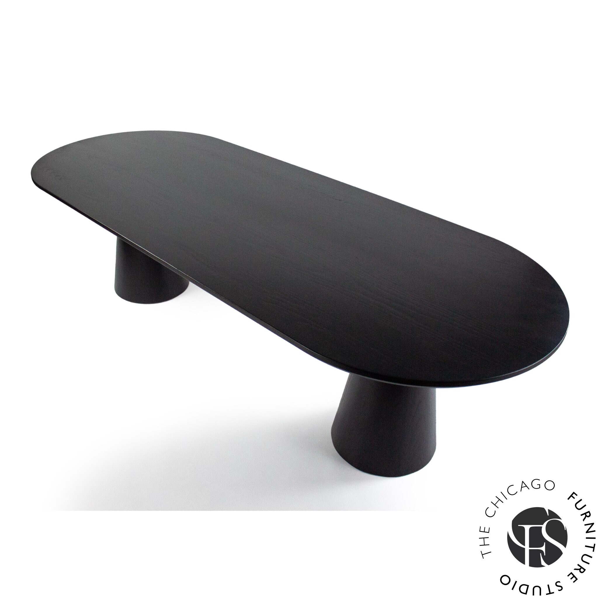 Pedestal Base Pill Shaped Dining Table - Etsy