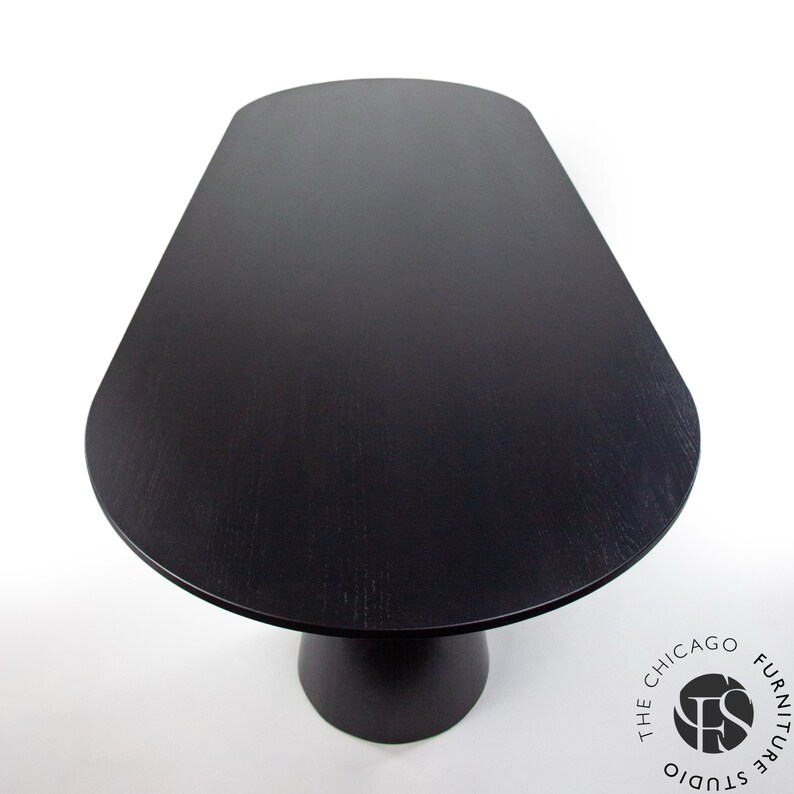 Pedestal Base Pill Shaped Dining Table - Etsy