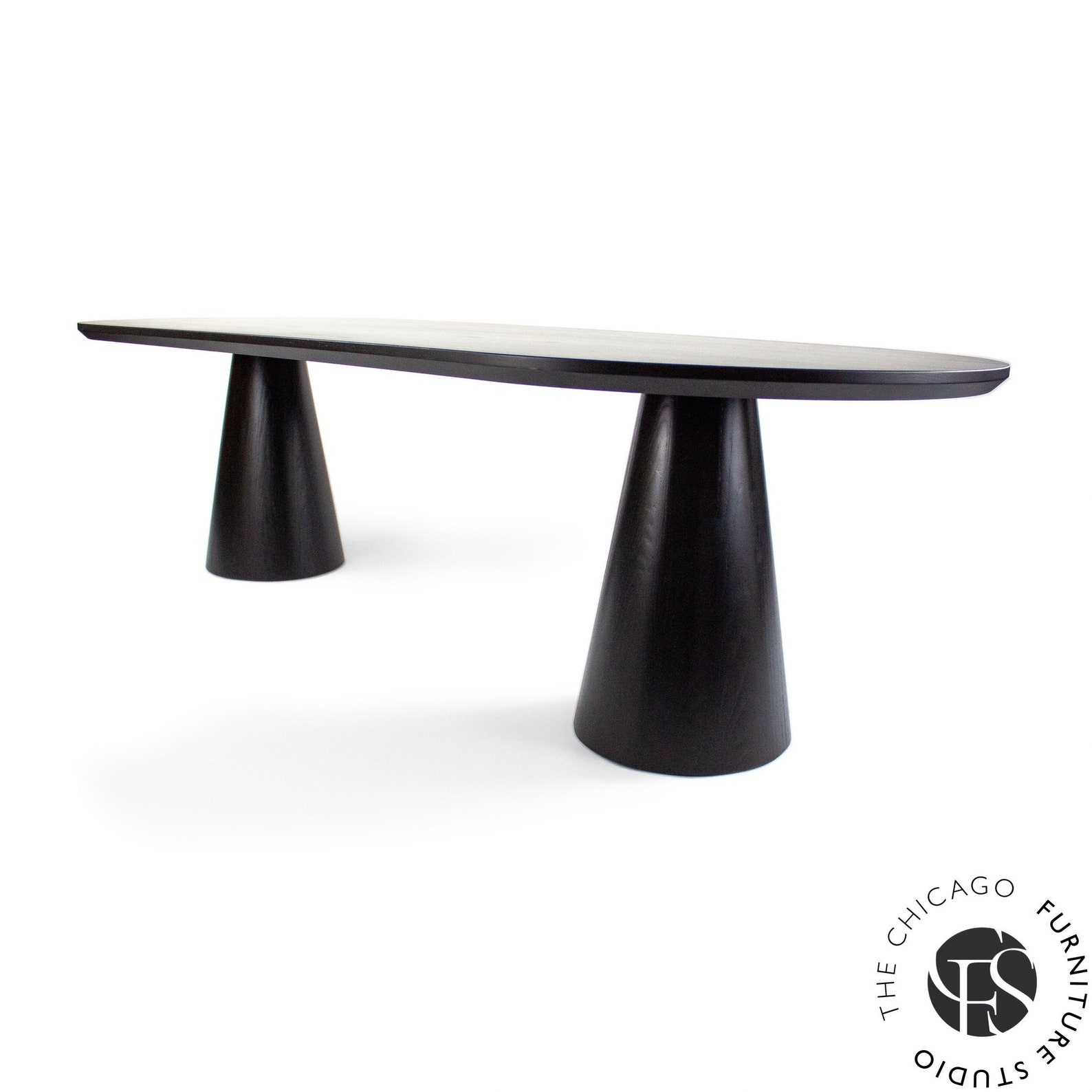 Pedestal Base Pill Shaped Dining Table - Etsy