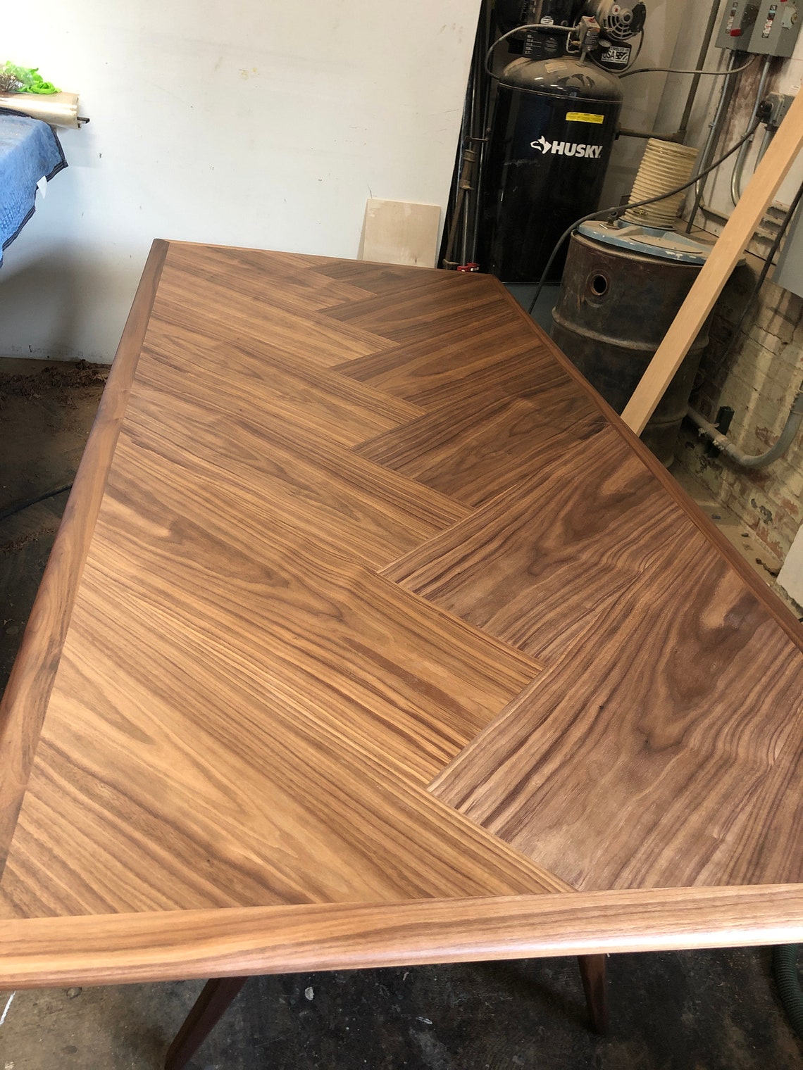 Herringbone Walnut Dining Table - Etsy