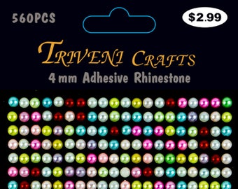 3 Sheets Blue 4mm Adhesive Pearl Dot Sticker - Etsy