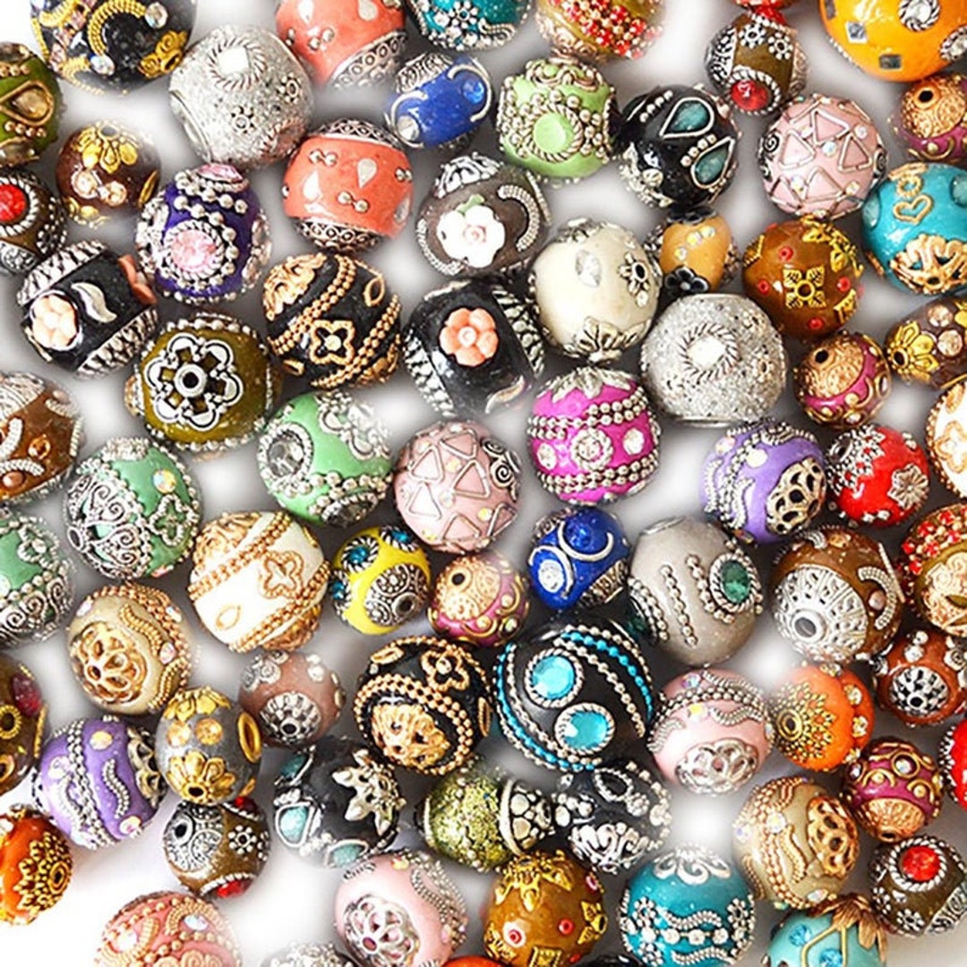 Unique Clay Beads, Multi-color Boho Style Beads,unique Clay Boho Beads ...