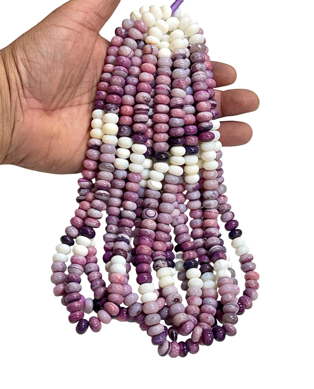 Dark Magenta Shaded Peruvian Opal Gemstone Beads, Genuine Opal Rondelle ...