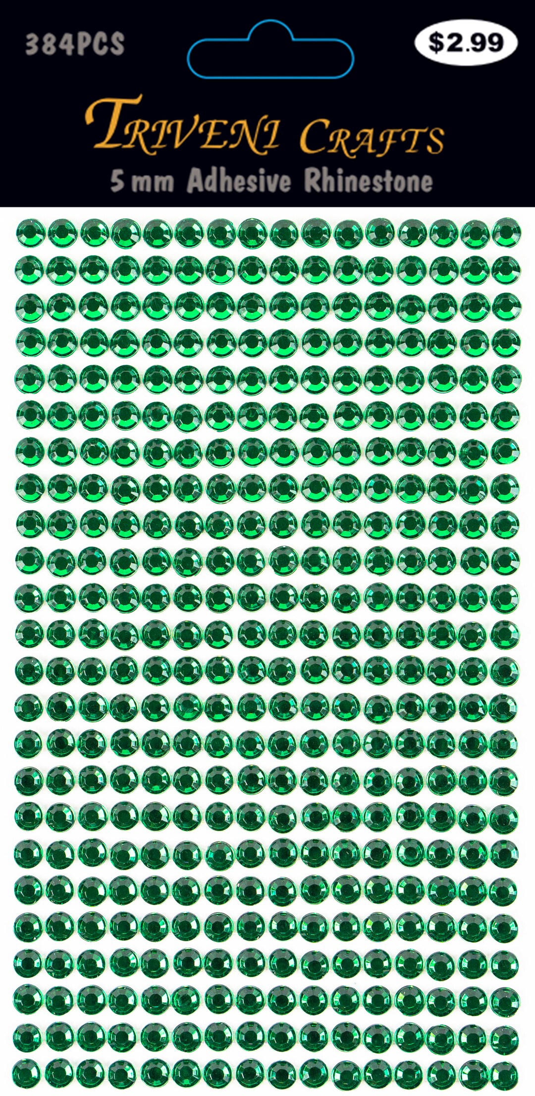 3 Sheets - Emerald 5mm Adhesive Rhinestone Dot Sticker - Etsy
