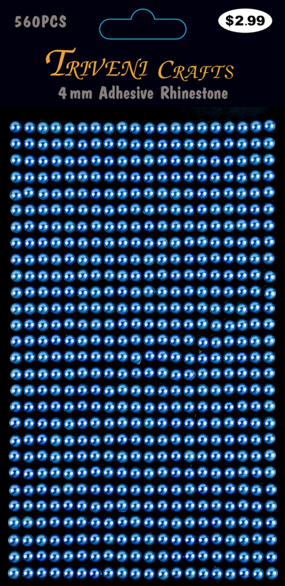 3 Sheets Blue 4mm Adhesive Pearl Dot Sticker | Etsy