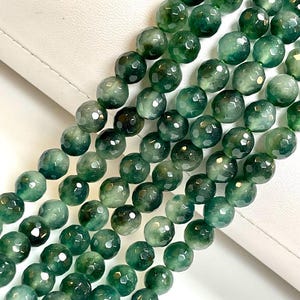 6mm 8mm Green Fire Agate Gemstone Beads, Genuine Fire Agate Round Shape ...