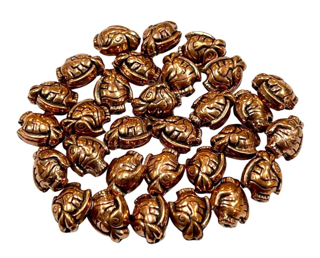 Copper Bali Beads, Solid Copper Beads, Copper Spacer Beads, Oxidized ...