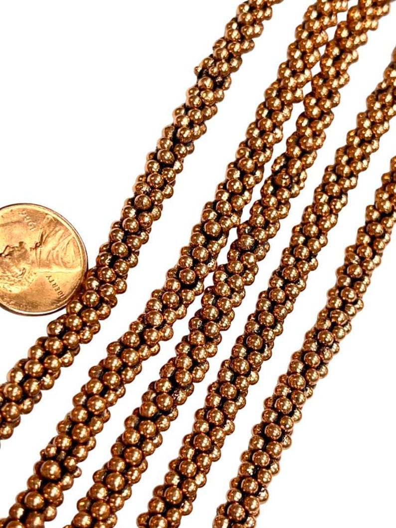Copper Bali Beads, Solid Copper Beads, Copper Spacer Beads, Oxidized ...