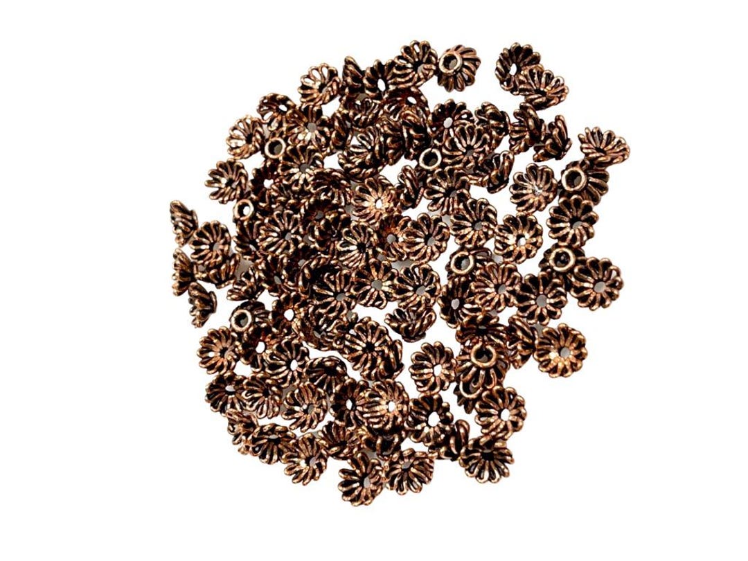 Copper Bali Beads, Solid Copper Beads, Copper Spacer Beads, Oxidized ...