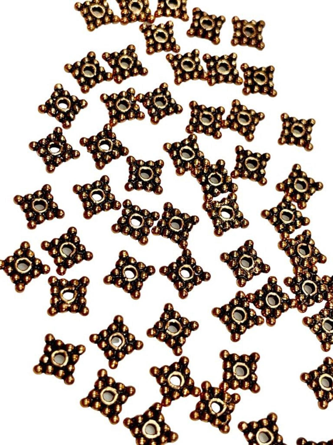 Copper Bali Beads, Solid Copper Beads, Copper Spacer Beads, Oxidized ...