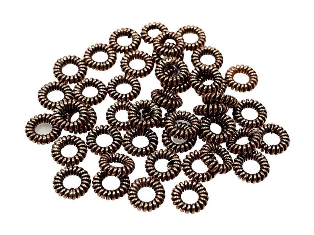 Copper Bali Beads, Solid Copper Beads, Copper Spacer Beads, Oxidized ...