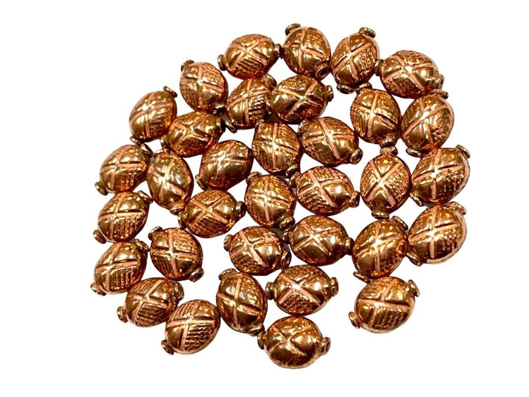 Copper Bali Beads, Solid Copper Beads, Copper Spacer Beads, Oxidized ...