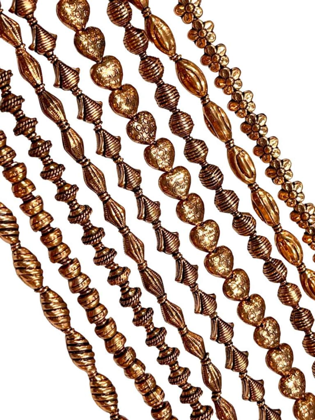 Copper Bali Beads, Solid Copper Beads, Copper Spacer Beads, Oxidized ...