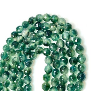 6mm 8mm Green Fire Agate Gemstone Beads, Genuine Fire Agate Round Shape ...