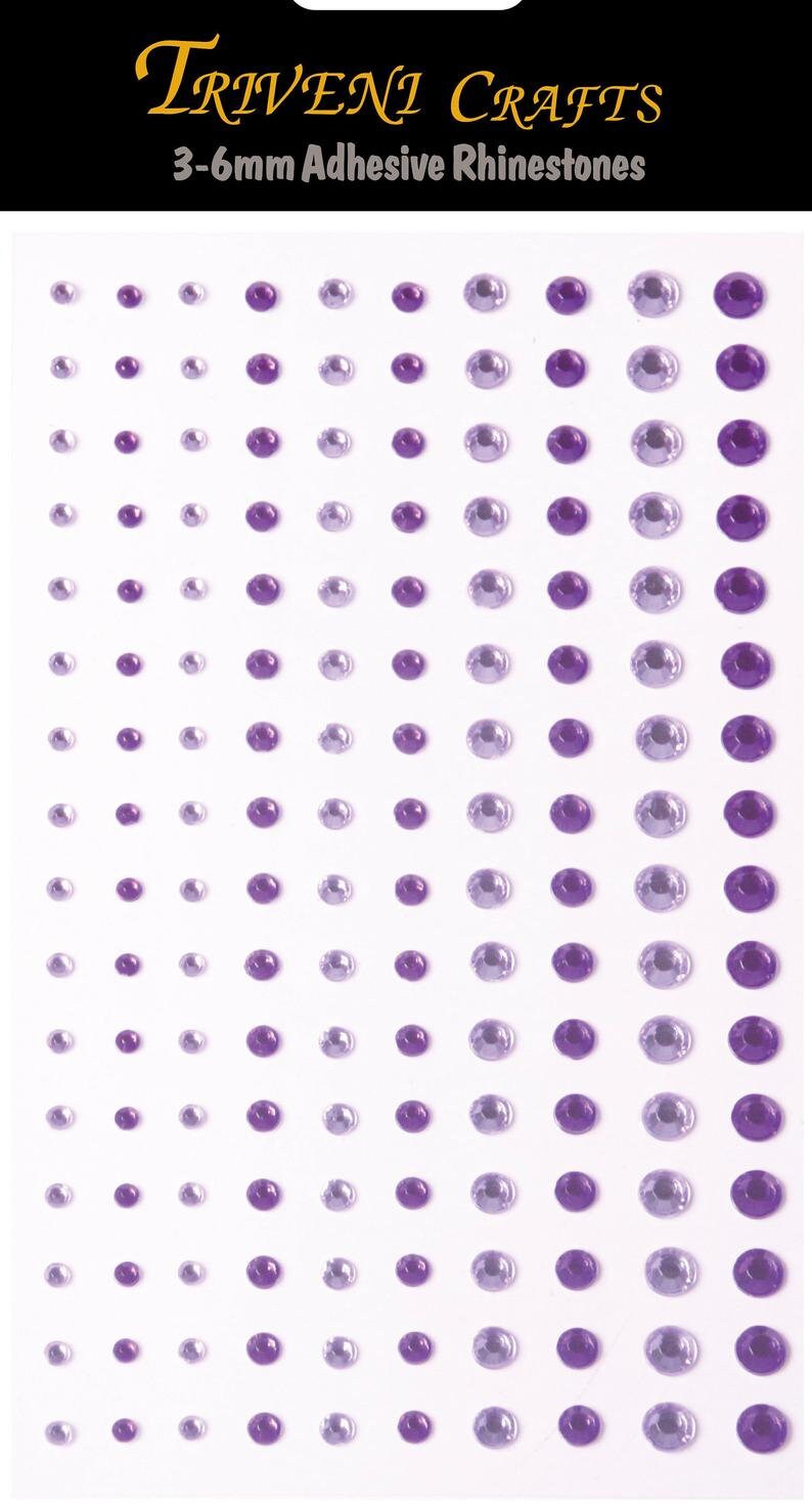 3 Sheet Adhesive Rhinestone Multi-color Stickers Adhesive - Etsy