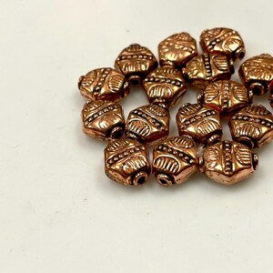 Copper Bali Beads, Solid Copper Beads, Copper Spacer Beads, Oxidized ...