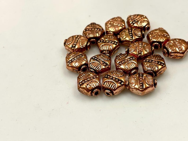 Copper Bali Beads, Solid Copper Beads, Copper Spacer Beads, Oxidized ...