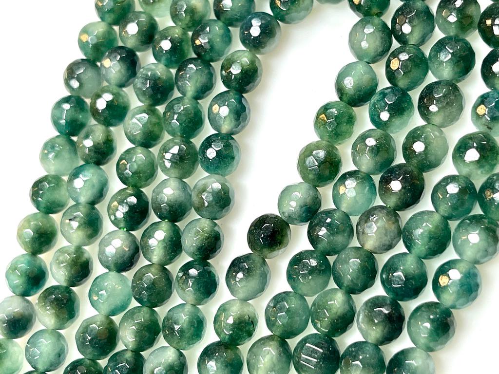 6mm 8mm Green Fire Agate Gemstone Beads, Genuine Fire Agate Round Shape ...
