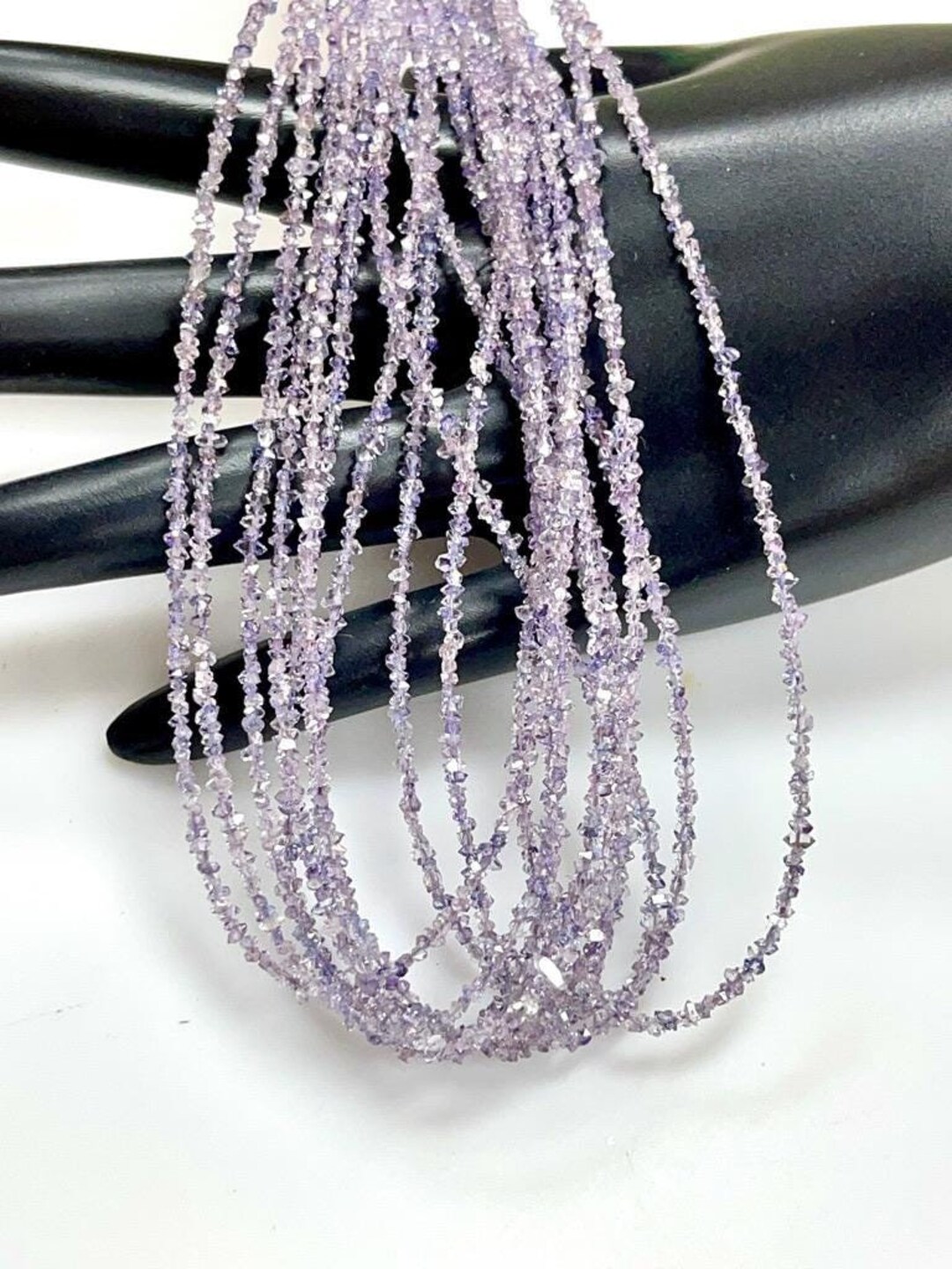 Natural Lavender Color Herkimer Diamond Rough Uncut Beads, Fine Diamond ...