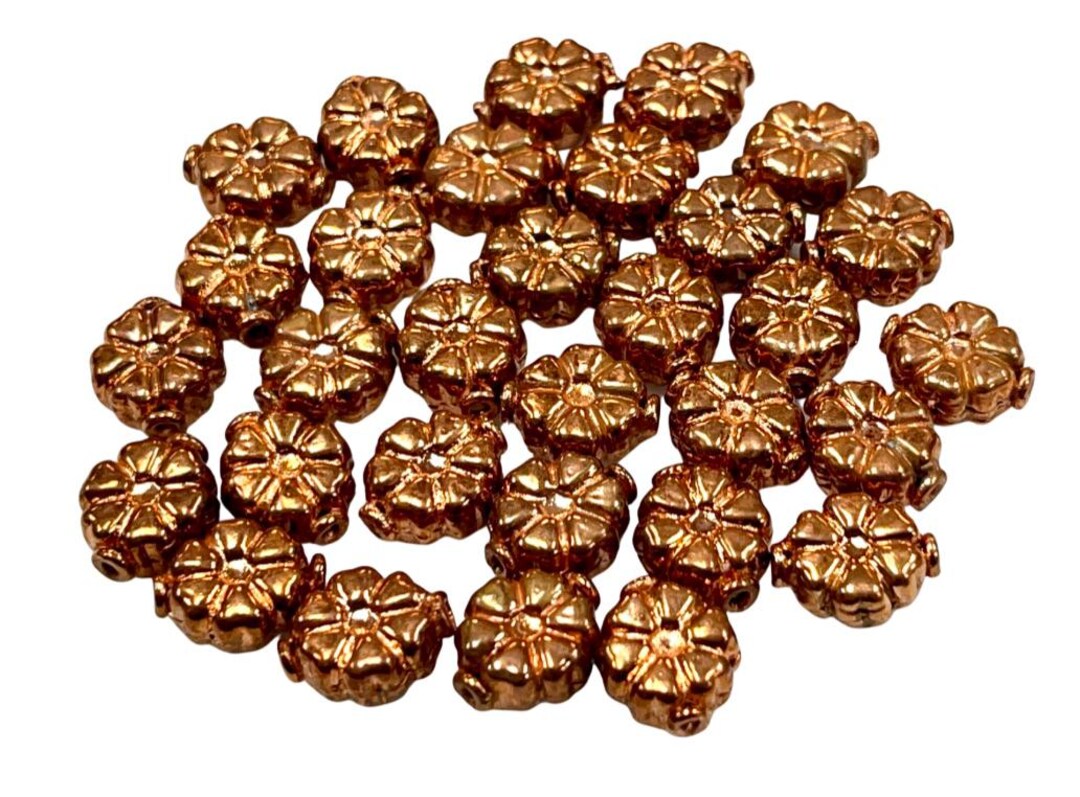 Copper Bali Beads, Solid Copper Beads, Copper Spacer Beads, Oxidized ...