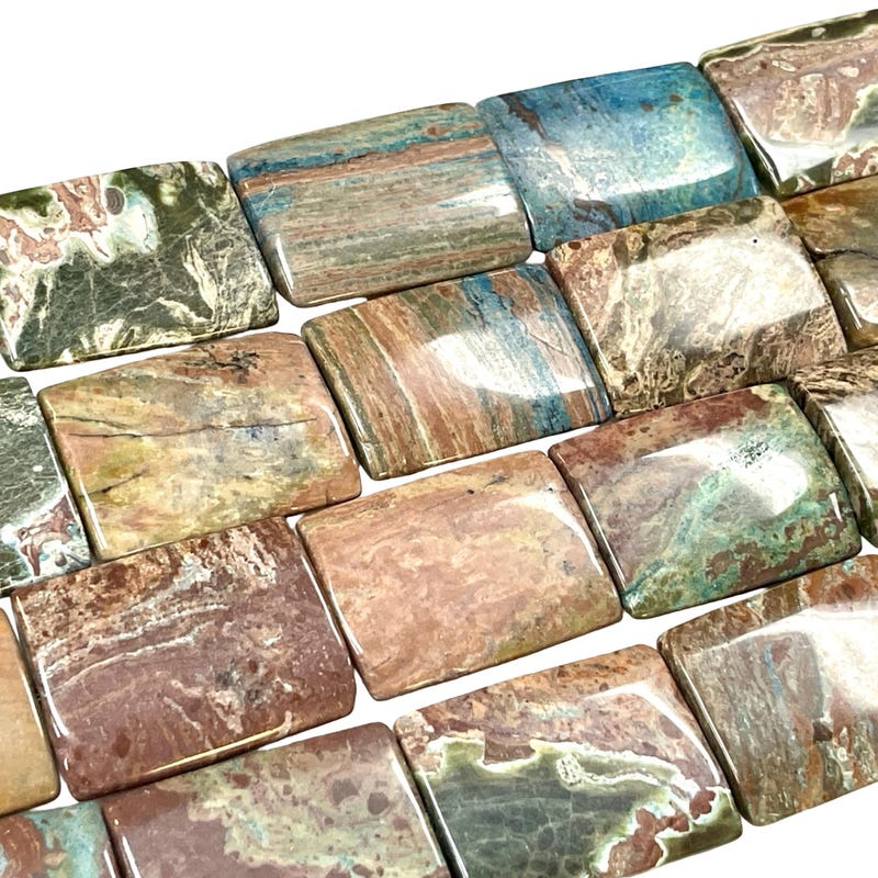 Flat Gemstone Beads - Etsy