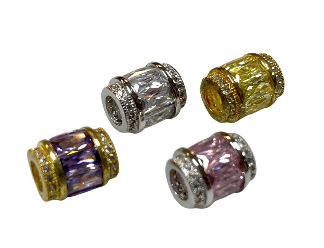 CZ Micro Pave Beads, Cubic Zirconia Beads, Diamond Look Connecter Beads ...