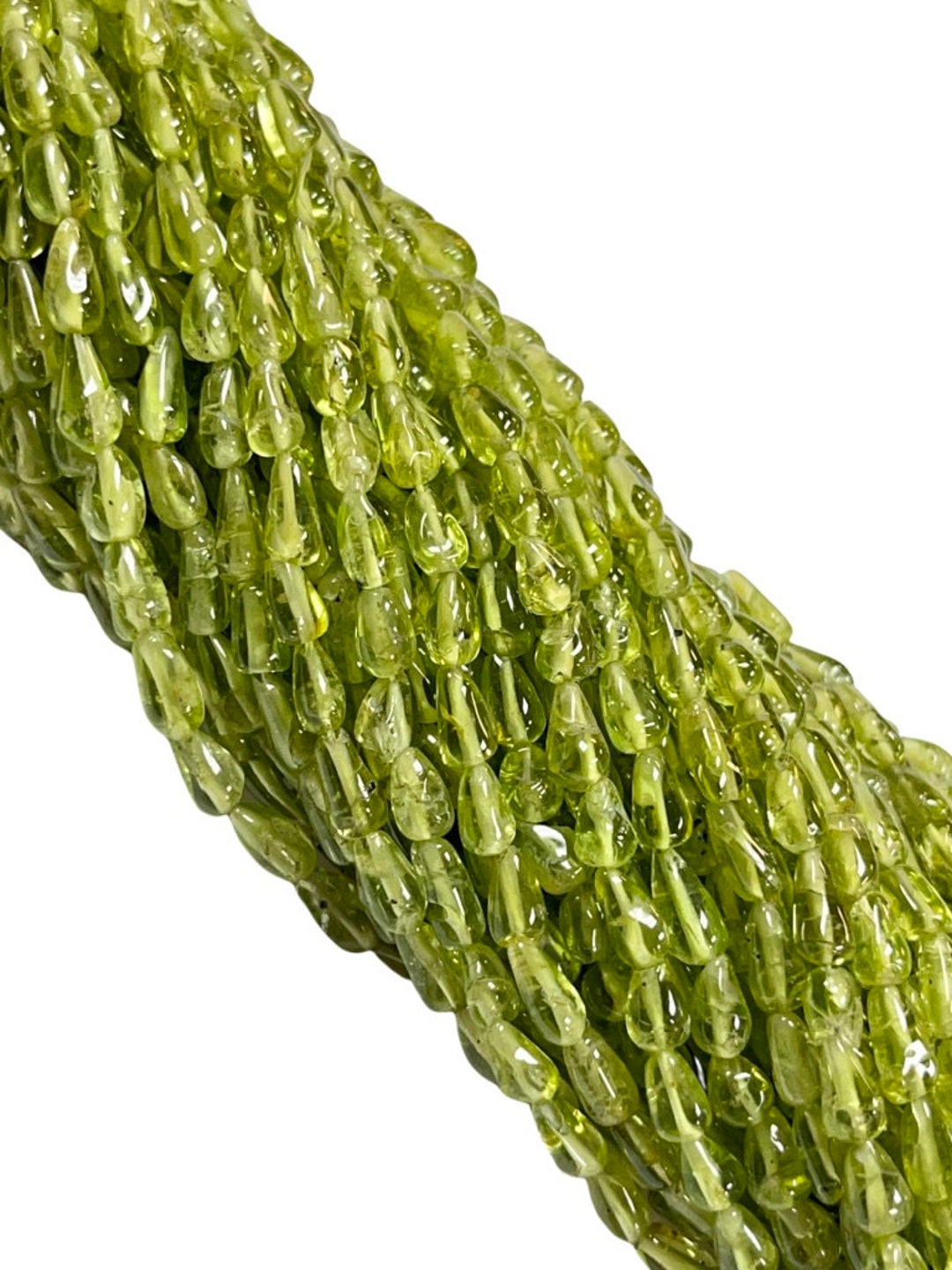 Peridot Gemstone Beads, Peridot Natural Gemstone Smooth Drops Briolette ...