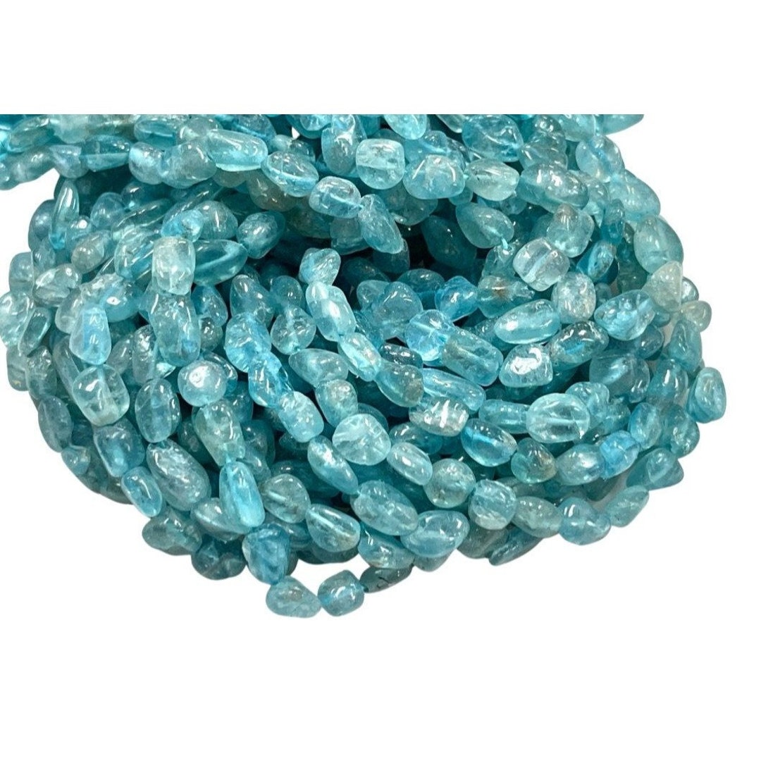 Natural Apatite Gemstone Irregular Shape Nuggets Shape Handmade Beads ...