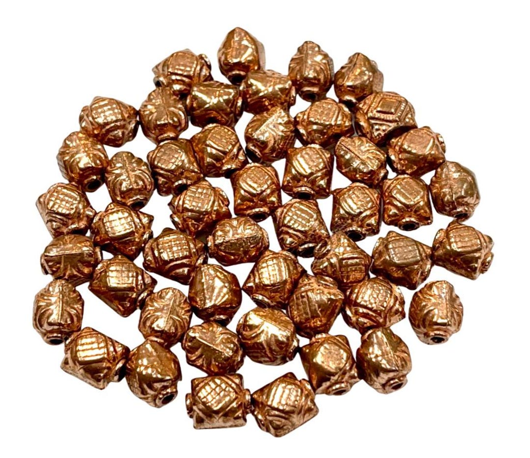 Copper Bali Beads, Solid Copper Beads, Copper Spacer Beads, Oxidized ...