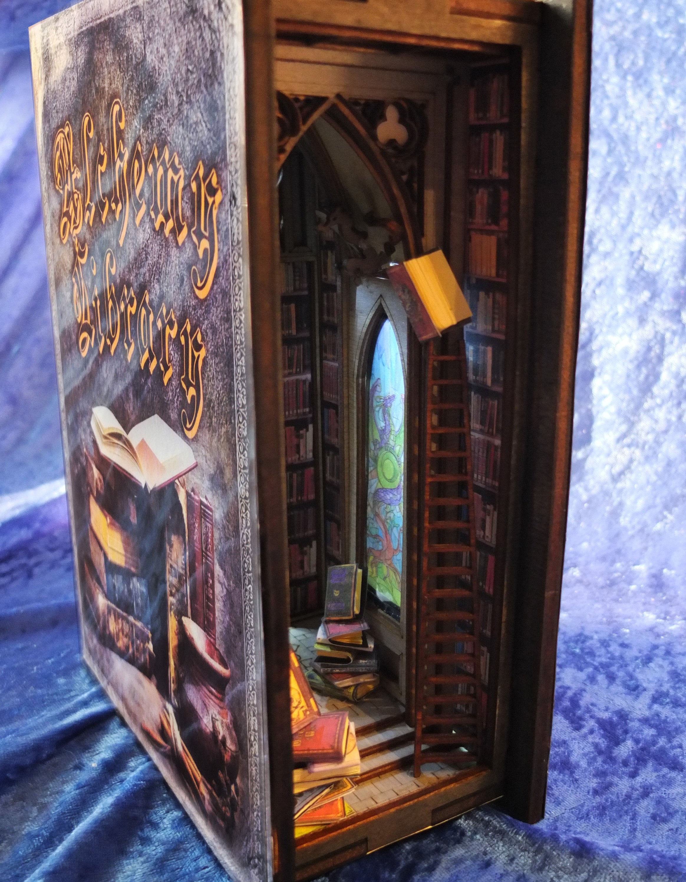 Alchemy library Diorama Bookshelf Insert | Etsy