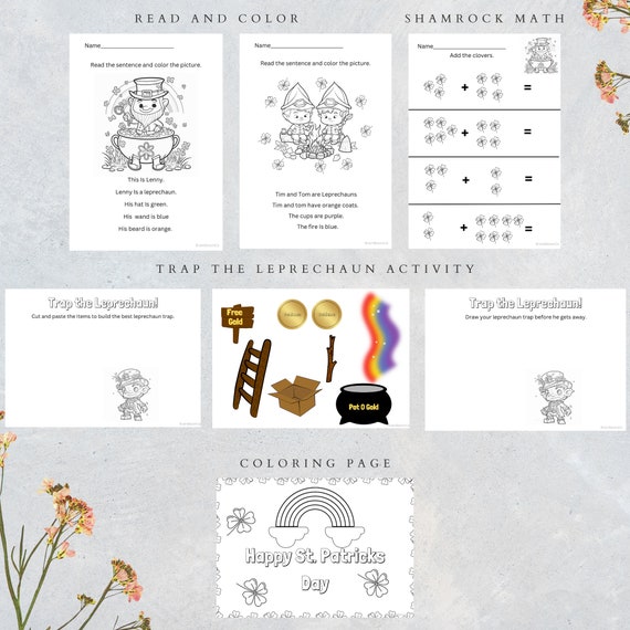 Hojas De Trabajo Del Día De San Patricio Para Primer Grado