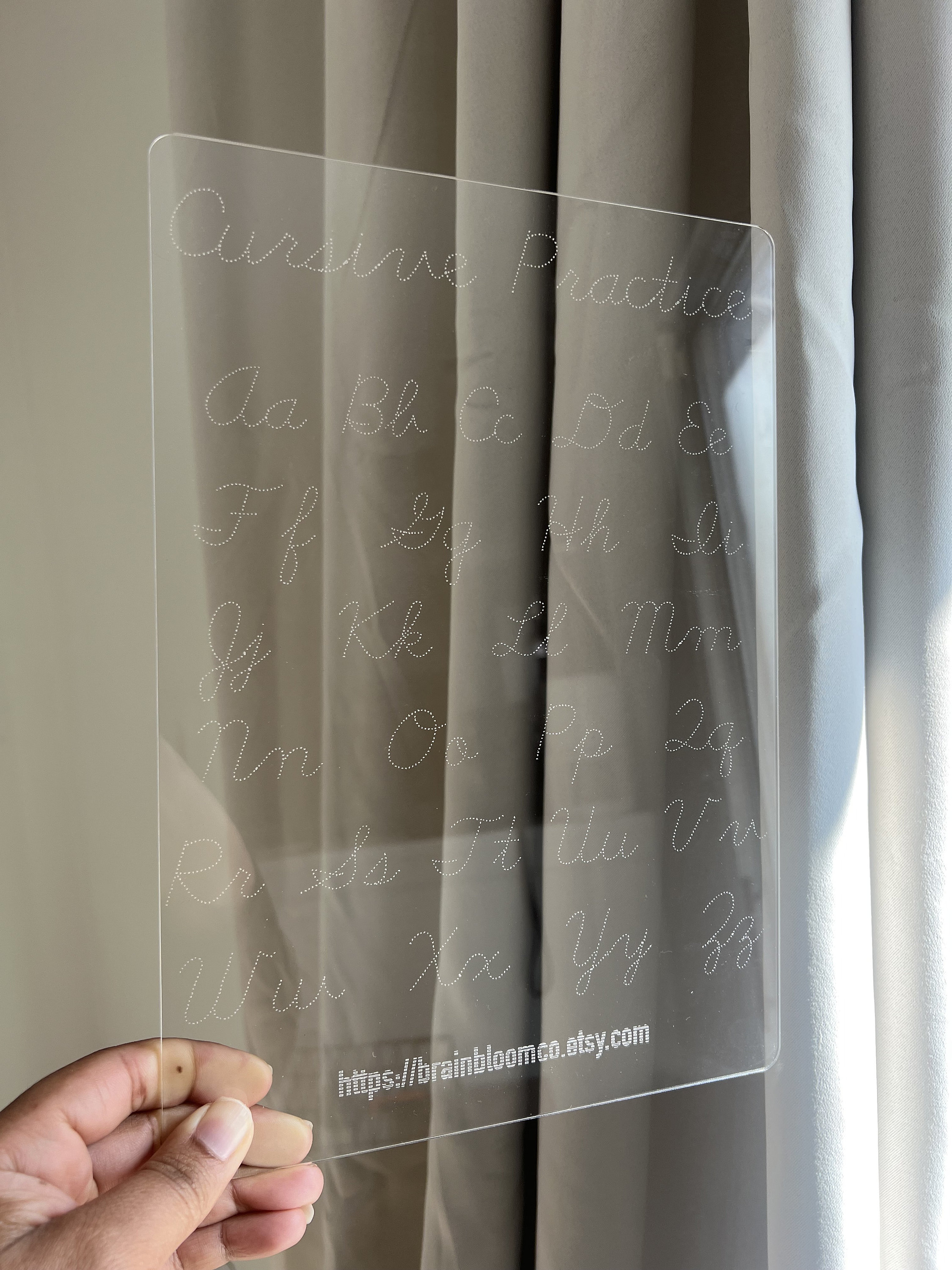 Tracing Boards for Kids, Alphabet, Custom Name, Engraved Acrylic Dry ...