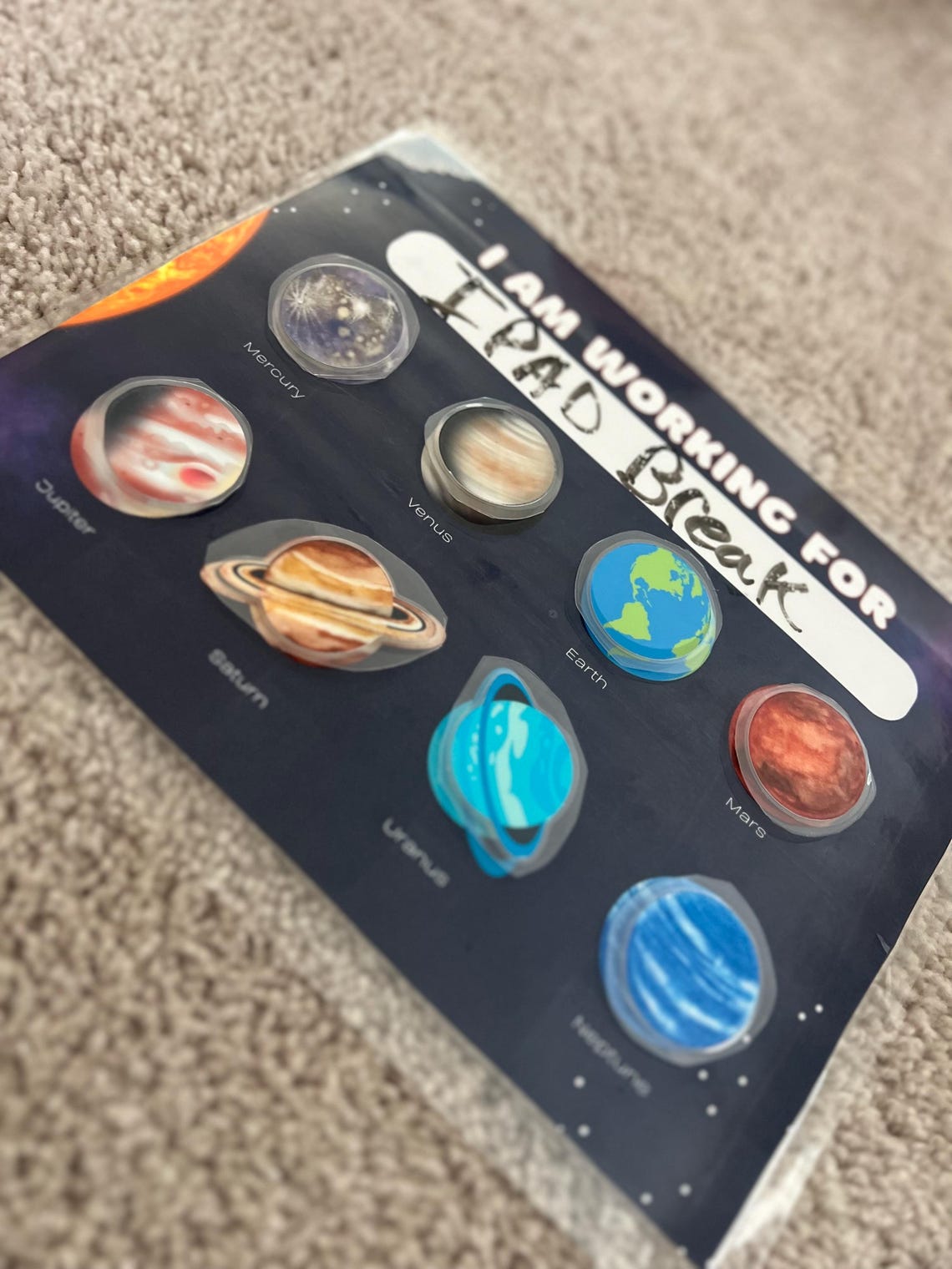 Planets and Stars Token Board | Solar System Token Board - Digital ...
