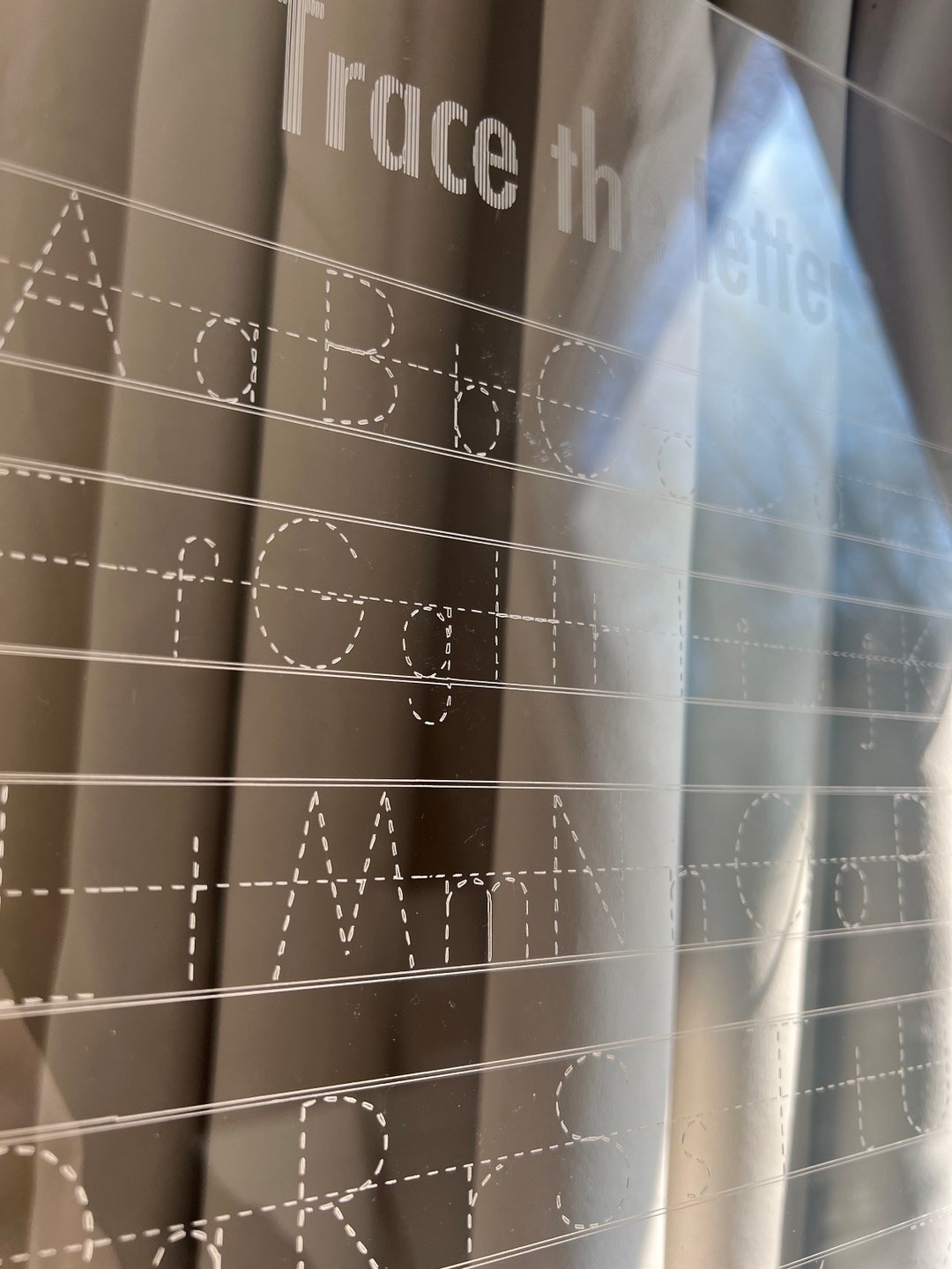 ABC Tracing Boards for Kids, Alphabet Engraved Acrylic, Dry Erase Board ...