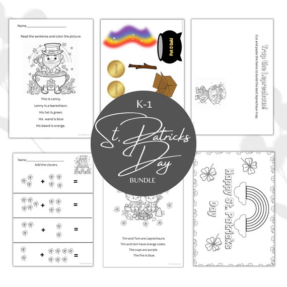 Hojas De Trabajo Del Día De San Patricio Para Primer Grado