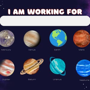 Planets and Stars Token Board | Solar System Token Board - Digital ...