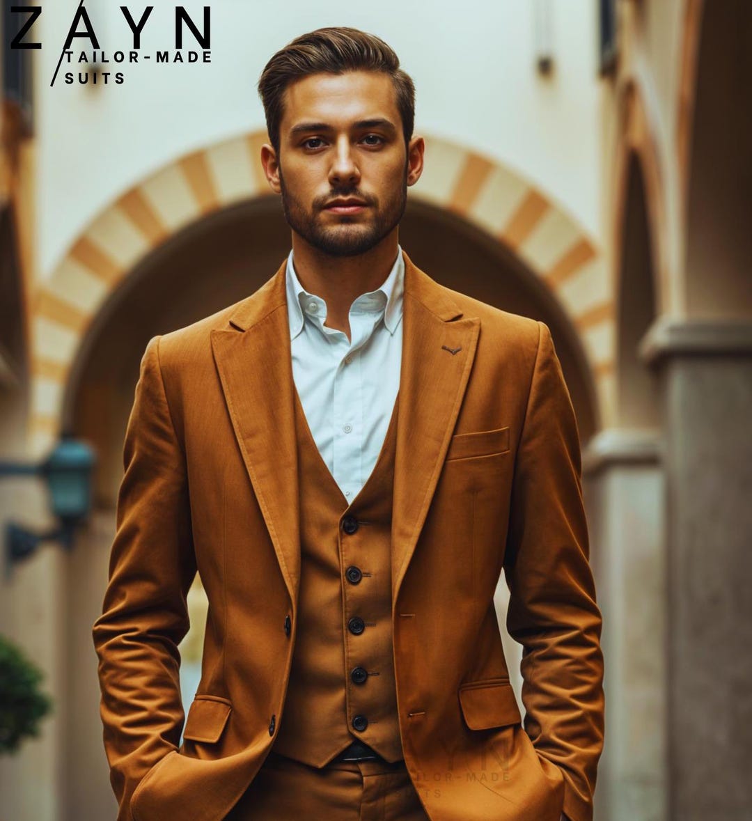 Premium Rust Wedding Suit|mens Three Piece Suit|rustic Brown - Etsy