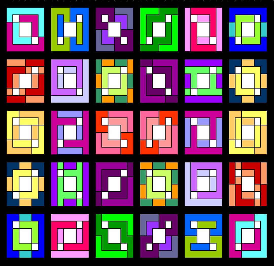 15 PDF Lap Quilt Block Patterns ... Quick and Easy ... Jelly Roll ...